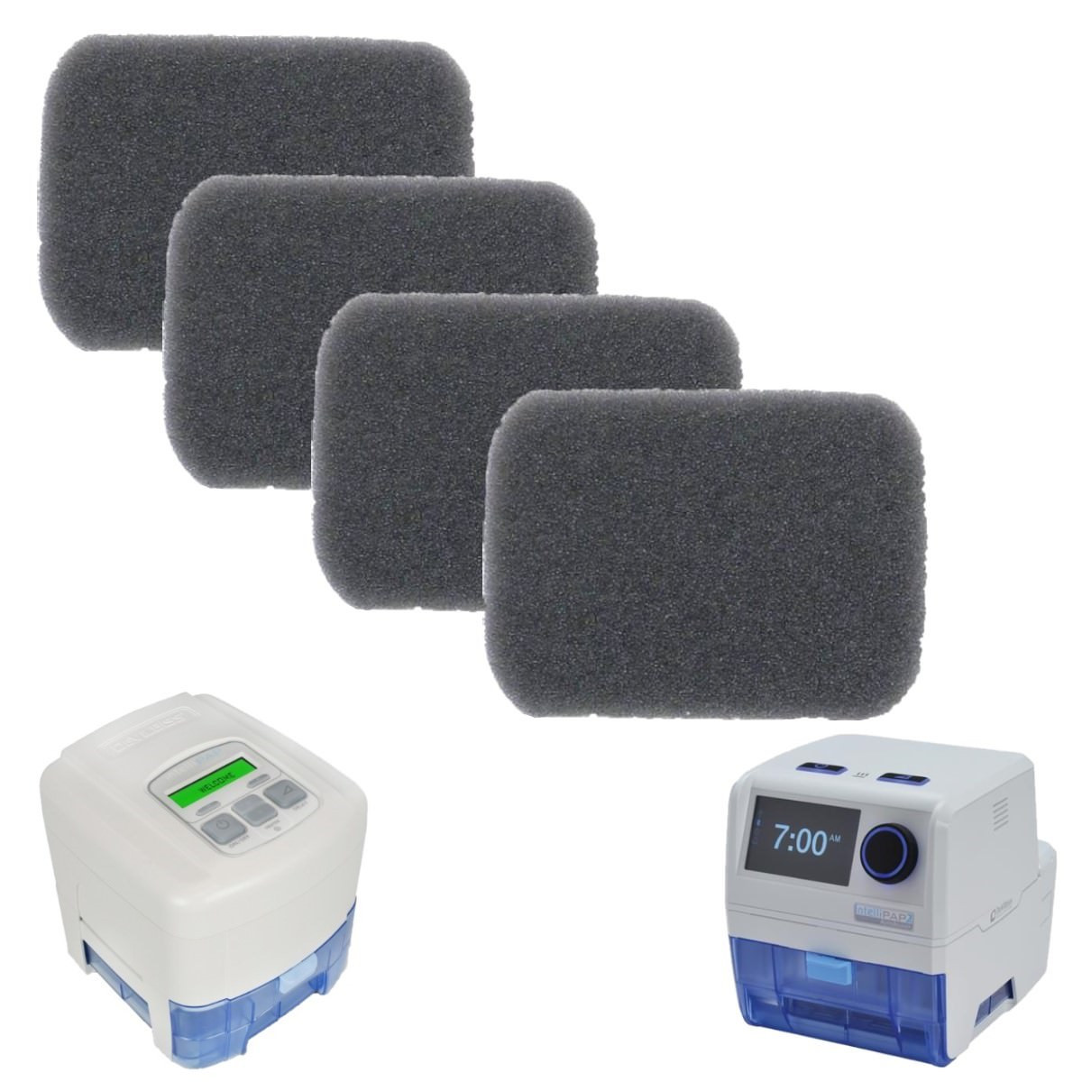 Reusable Black Foam Filters for Devilbiss IntelliPAP and IntelliPAP 2 ...